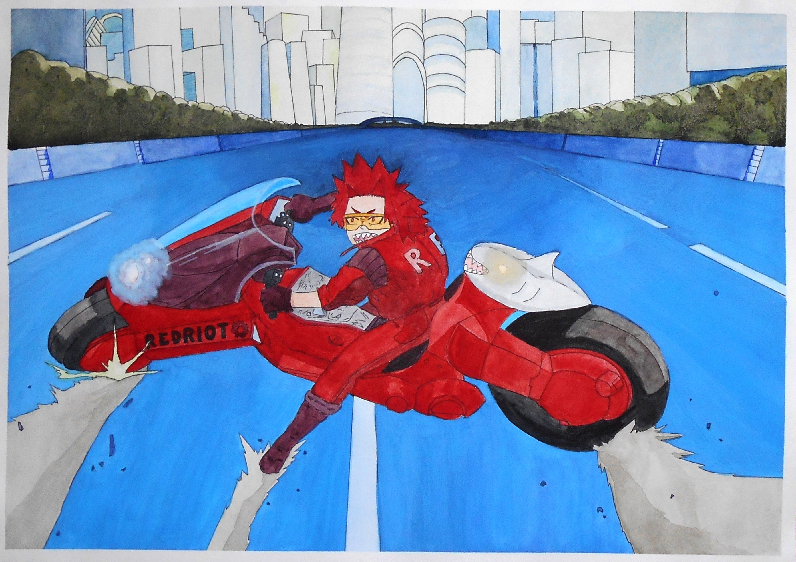 Kirishima doing the Akira slide! - RainySoulArt (RainySoul) - 僕のヒーロー ...